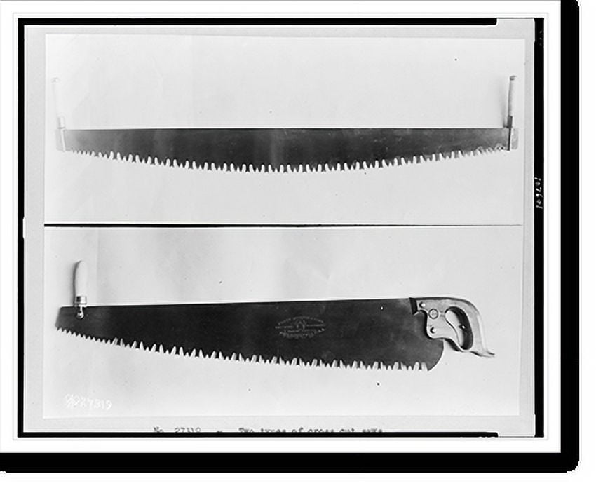 Historic Print, [Two types of crosscut saws, made by the Henry Disston ...