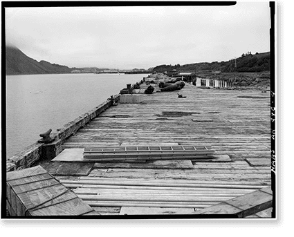 Historic Print, U.S. Coast Guard Station, Marginal Wharf, Women's Bay ...