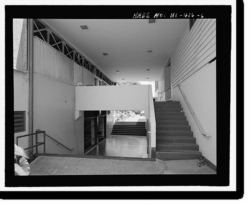 Historic Print, U.S. Naval Base, Pearl Harbor, Bloch Recreation Center ...