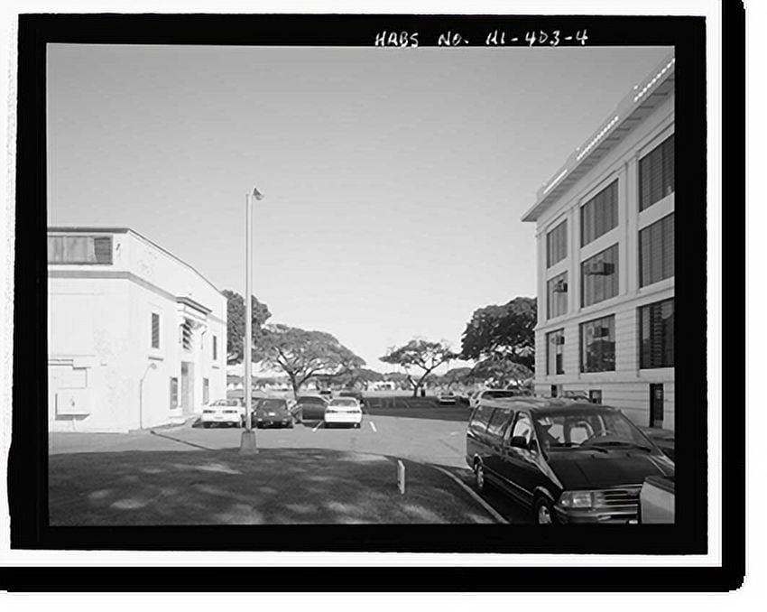 Historic Print, U.S. Naval Base, Pearl Harbor, Gymnasium & Theater ...