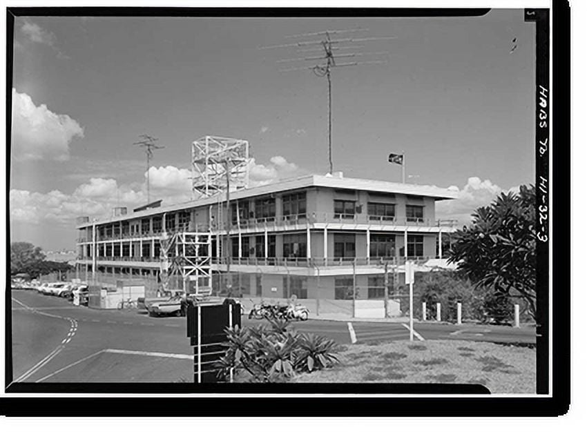 Historic Print, U.S. Naval Base, Pearl Harbor, Headquarters, Commander ...