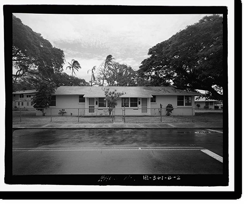 Historic Print, U.S. Naval Base, Pearl Harbor, Housing Area 1, Single ...