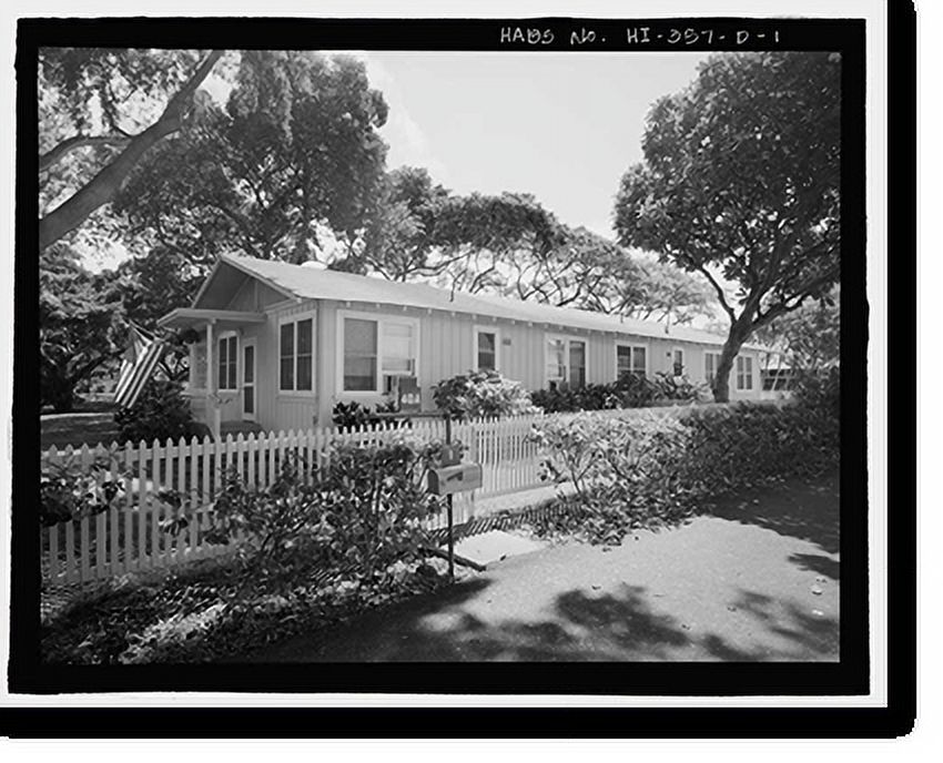 Historic Print, U.S. Naval Base, Pearl Harbor, Naval Housing Area Hale ...
