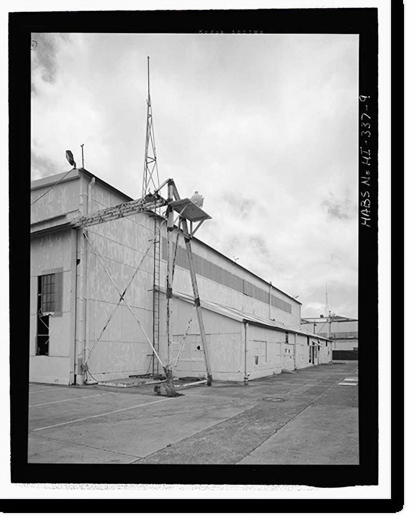 Historic Print, U.S. Naval Base, Pearl Harbor, Seaplane Hangar ...