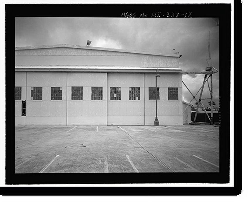 Historic Print, U.S. Naval Base, Pearl Harbor, Seaplane Hangar ...