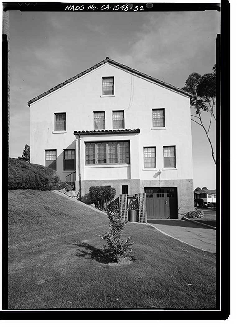 Historic Print, U.S. Naval Hospital, Double Quarters, Park Boulevard ...