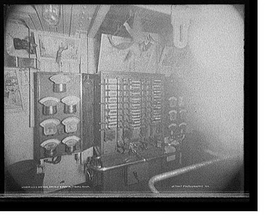 Historic Print, U.S.S. Oregon switchboard in dynamo room, 16" x 20 ...