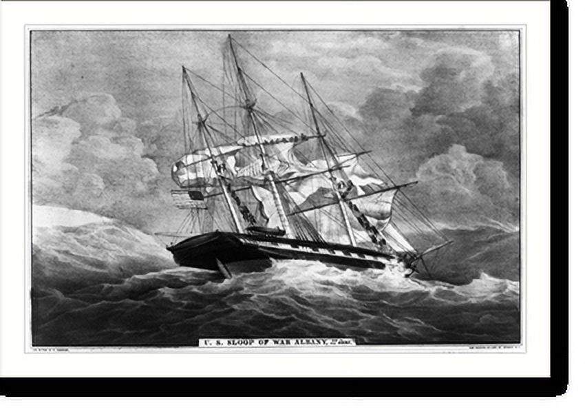 Historic Print, U.S. sloop of war Albany: 22 guns, 16" x 20" - Walmart.com