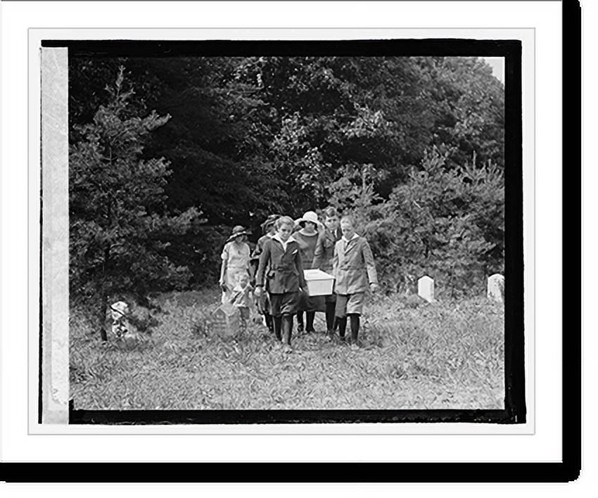 Historic Print, [Unidentified children carrying small casket in ...