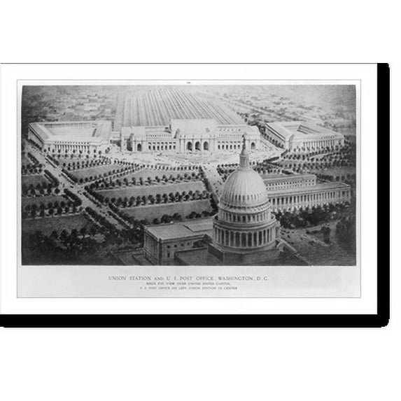Historic Print, [Union Station, Wash., D.C.: bird's-eye view, with ...