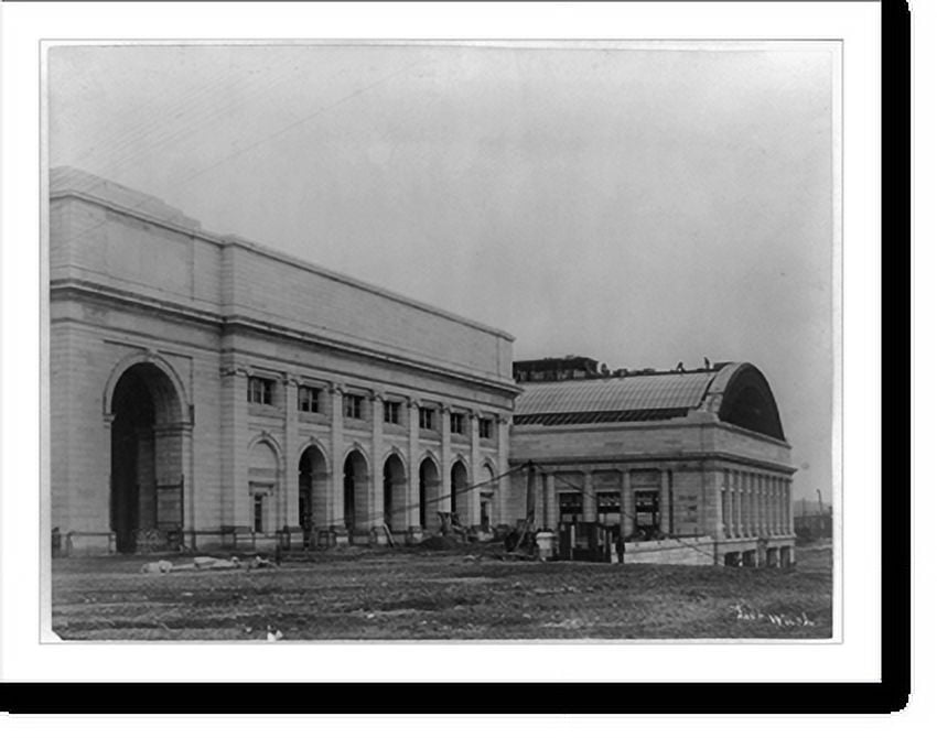 Historic Print, [Union Station under construction, Washington, D.C ...