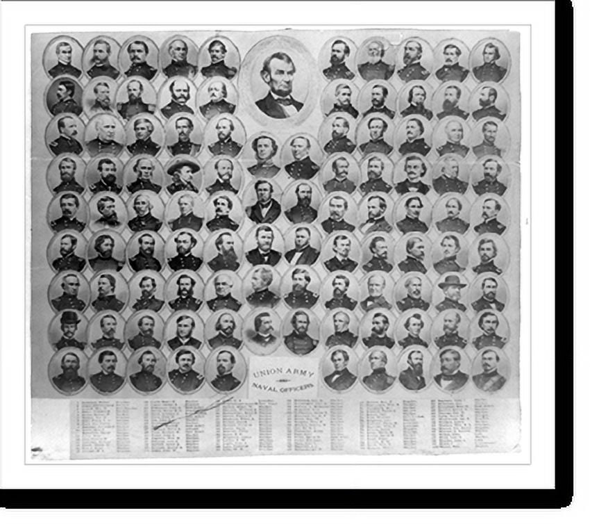 Historic Print, Union army and naval officers, 16" x 20" - Walmart.com
