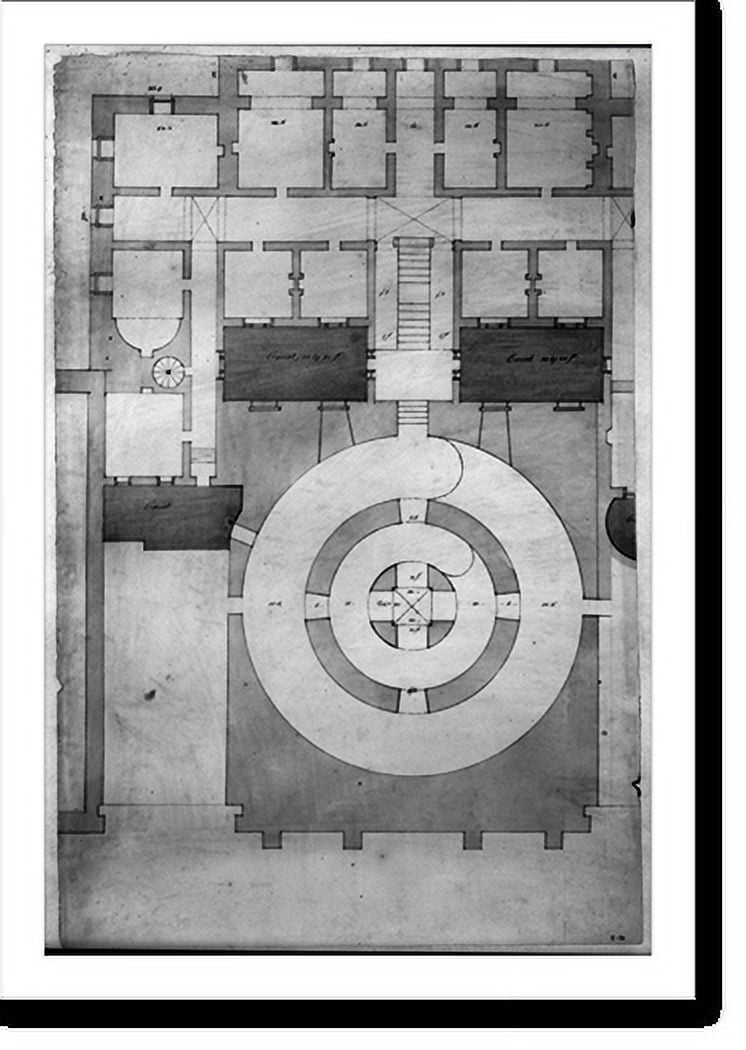 Historic Print, [United States Capitol, Washington, D.C. Floor plan ...