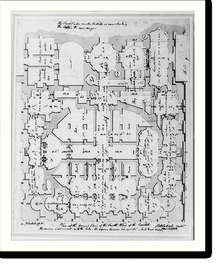 Historic Print, [United States Capitol, Washington, D.C. Ground floor ...