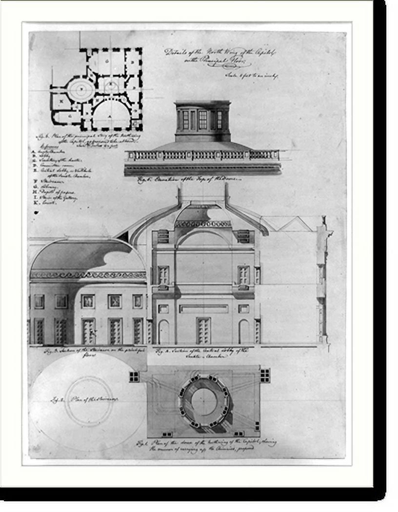 Historic Print, [United States Capitol, Washington, D.C. Principal ...