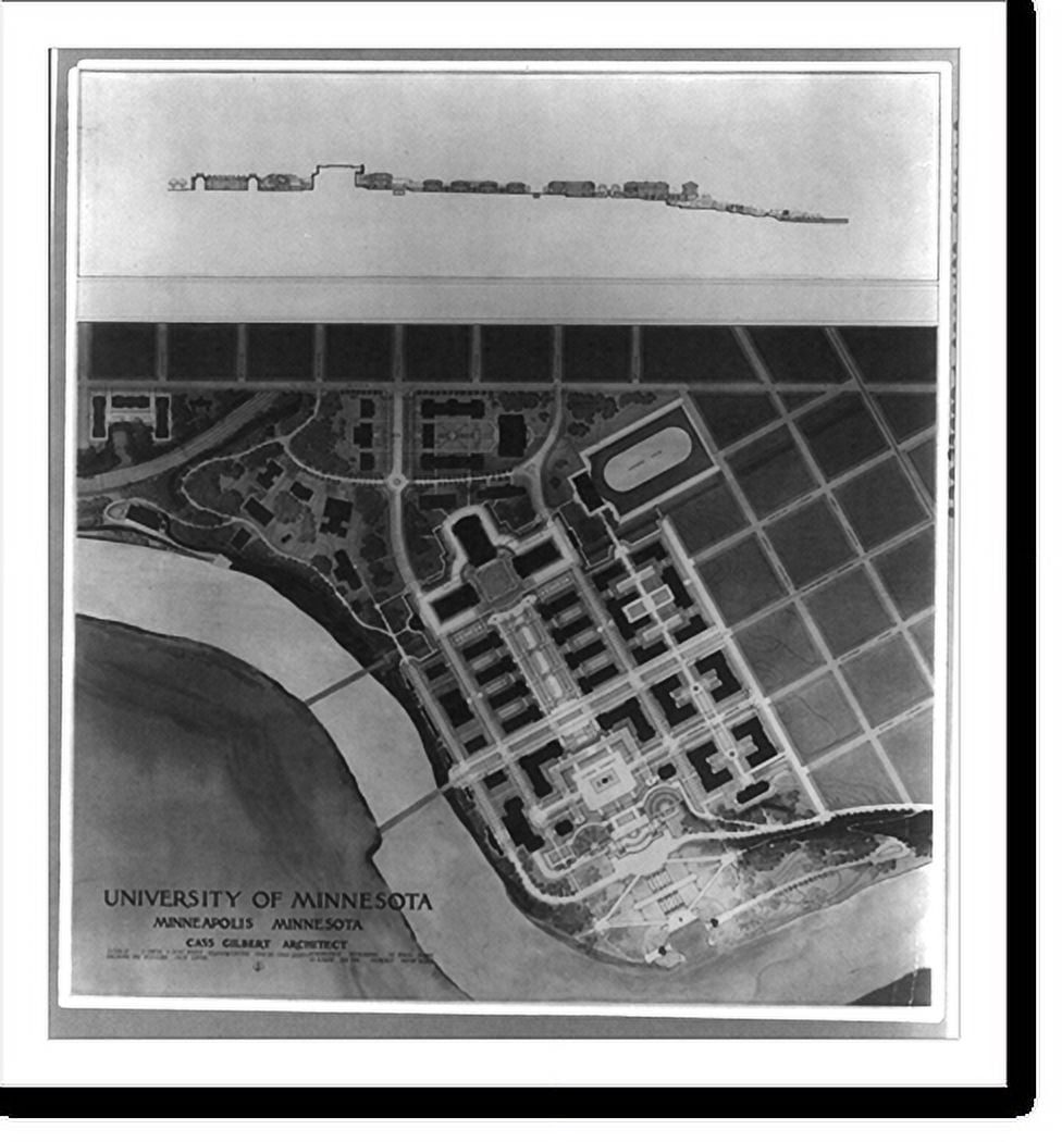 Historic Print, University of Minnesota, Minneapolis, Minnesota, 16" x ...