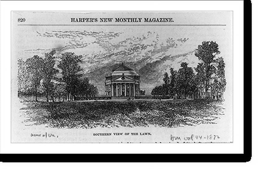 Historic Print, [University of Va. at Charlottesville] Southern view of ...