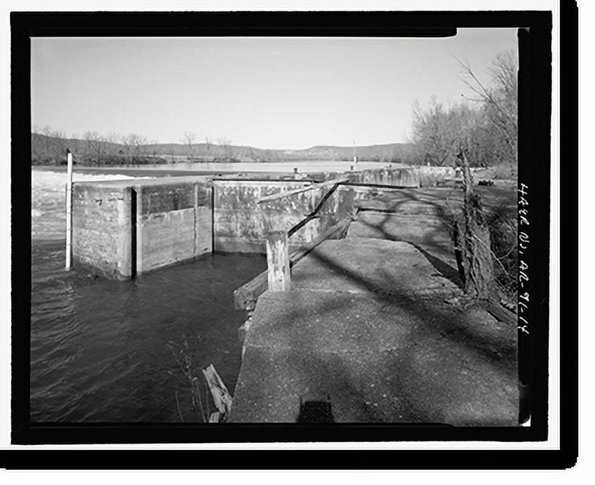 Historic Print, Upper White River Lock & Dam Nos. 1, 2, & 3, Spanning ...