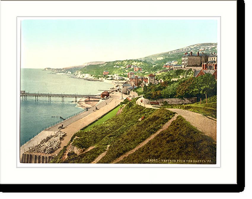 Historic Print, Ventnor from East Cliff Isle of Wight England, 16" x 20 ...