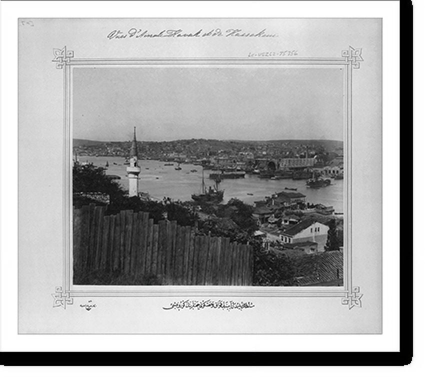 Historic Print, [View of Aynalikavak (Palace) and Hasköy seen from the ...