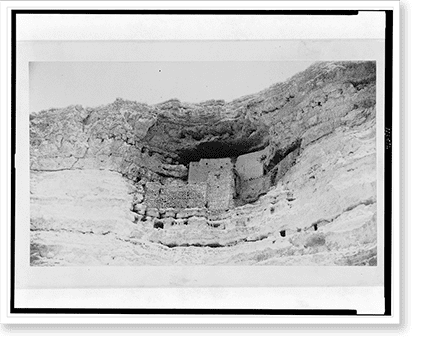 Historic Print, View of Montezuma's Palace, Beaver Creek, 3 miles north ...