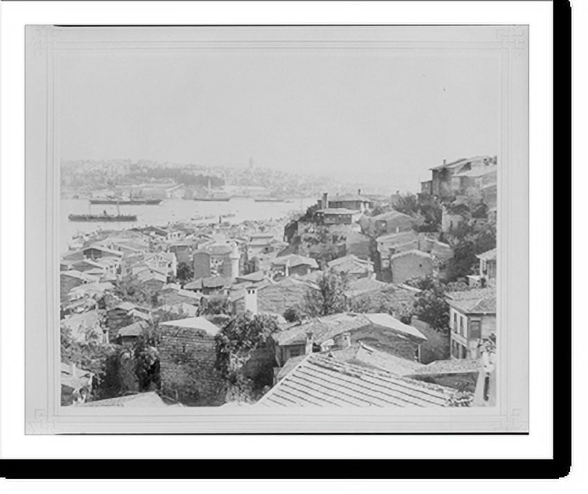 Historic Print, [View of the areas of Azapkapisi and Galata seen from ...