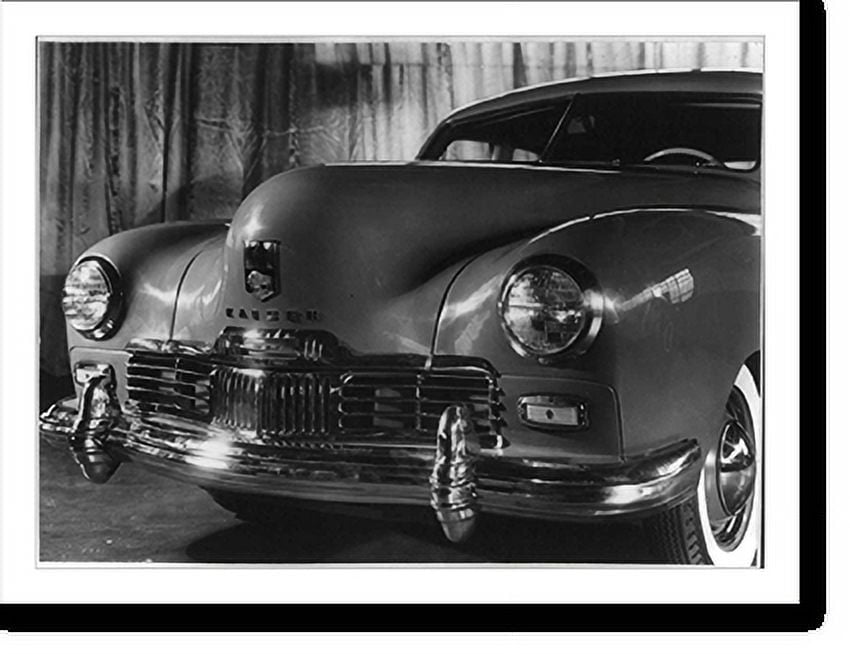 Historic Print, View of front of 1947 Kaiser automobile, 16" x 20 ...