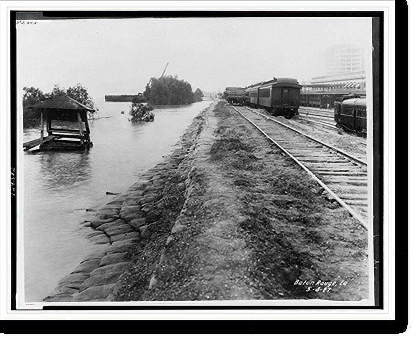 Historic Print, View of river front, Baton Rogue, La., 16" x 20 ...