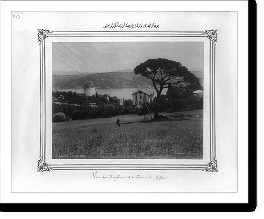 Historic Print, [View of the Bosporus and the Rumeli Hisari (fortress ...