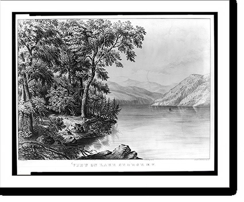 Historic Print, View on Lake George, N.Y..F.F. Palmer del. ; lith. of ...
