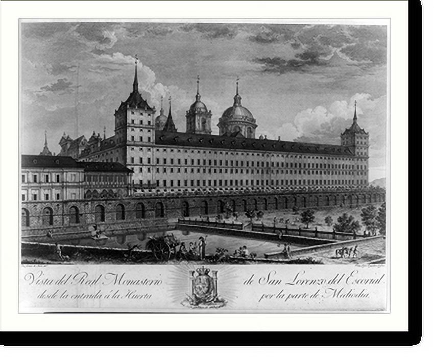 Historic Print, Vista del real monastero de san lorenzo del escorial ...