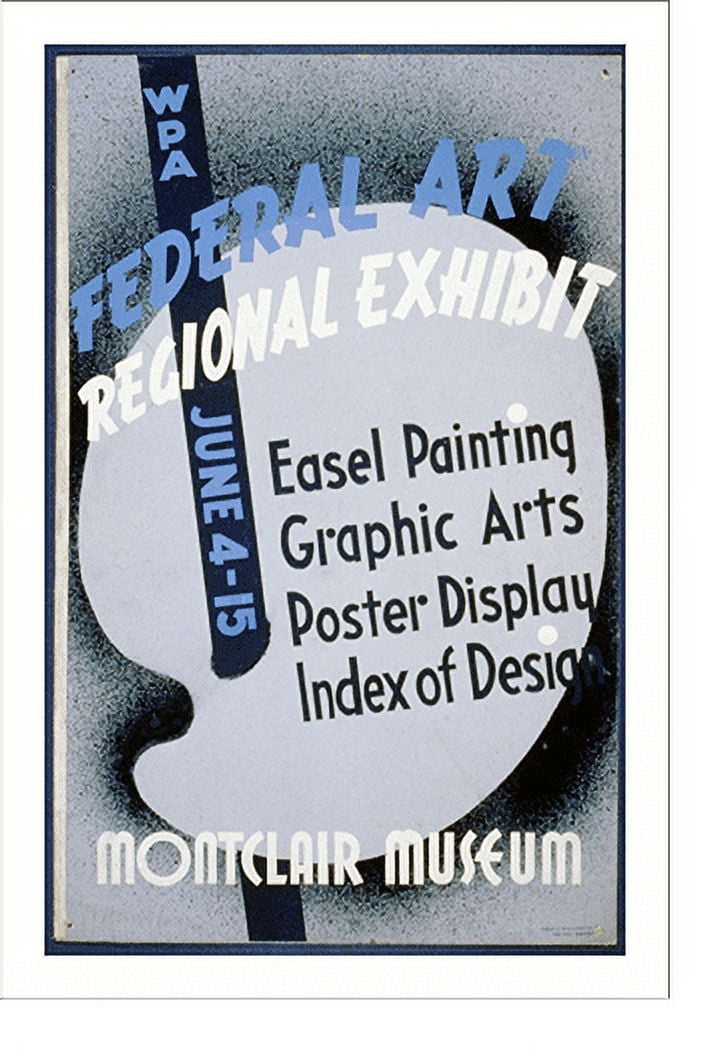 Historic Print, WPA federal art regional exhibit, Montclair Museum ...