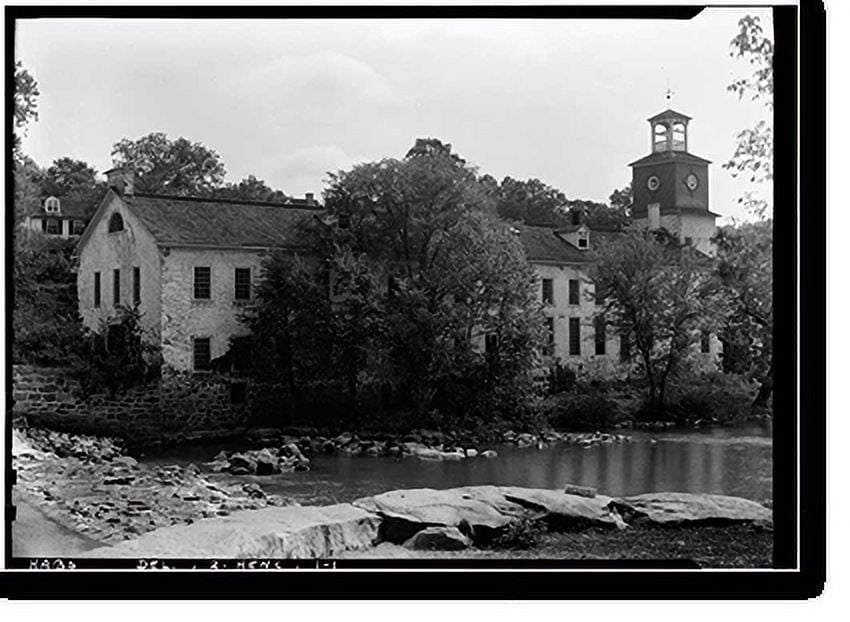 Historic Print, Walker's Mill, Rising Sun Lane, Wilmington vicinity ...