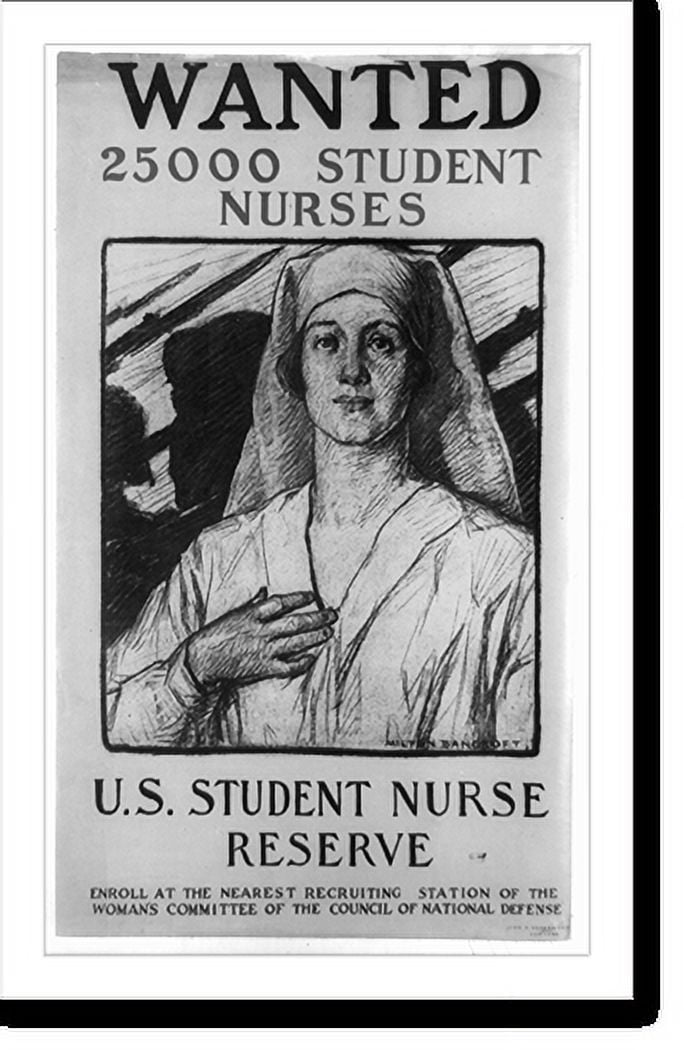 Historic Print, Wanted 25,000 student nurses, U.S. Student Nurse ...