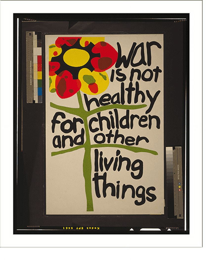 Historic Print, War is not healthy for children and other living things ...