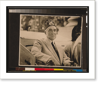 Historic Print, [Warren G. Harding, half-length portrait, in back seat ...