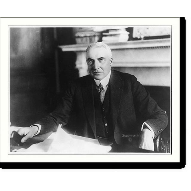 Historic Print, [Warren Gamaliel Harding, Pres. U.S.; half, seated], 16 ...