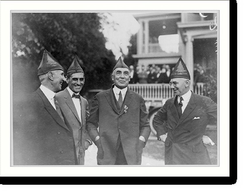 Historic Print, [Warren Gamaliel Harding, half, standing with 3 men ...
