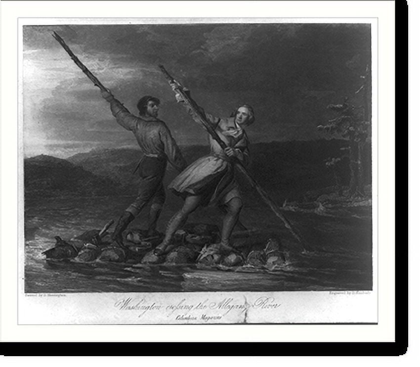 Historic Print, Washington Crossing the Allegany River [with another ...