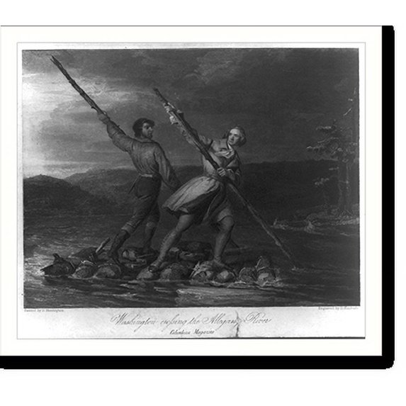 Historic Print, Washington Crossing the Allegany River [with another ...