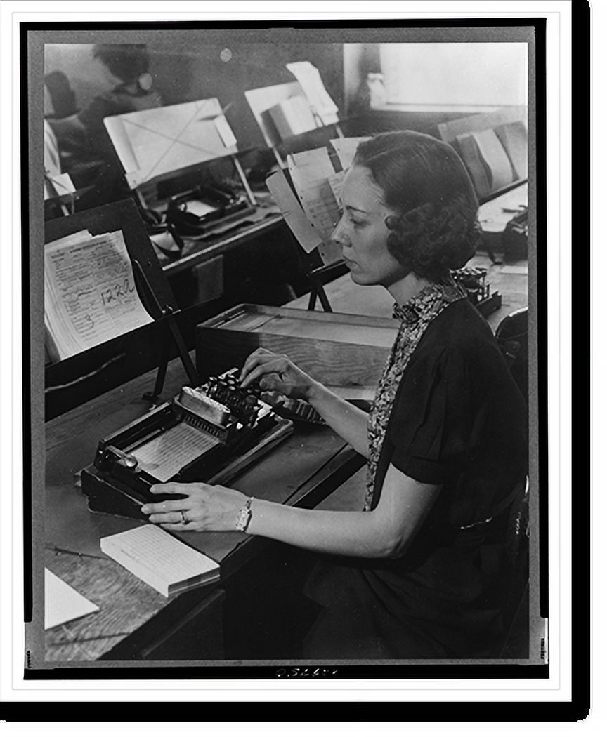Historic Print, Washington D.C. (1939?). A woman of the US Bureau of ...