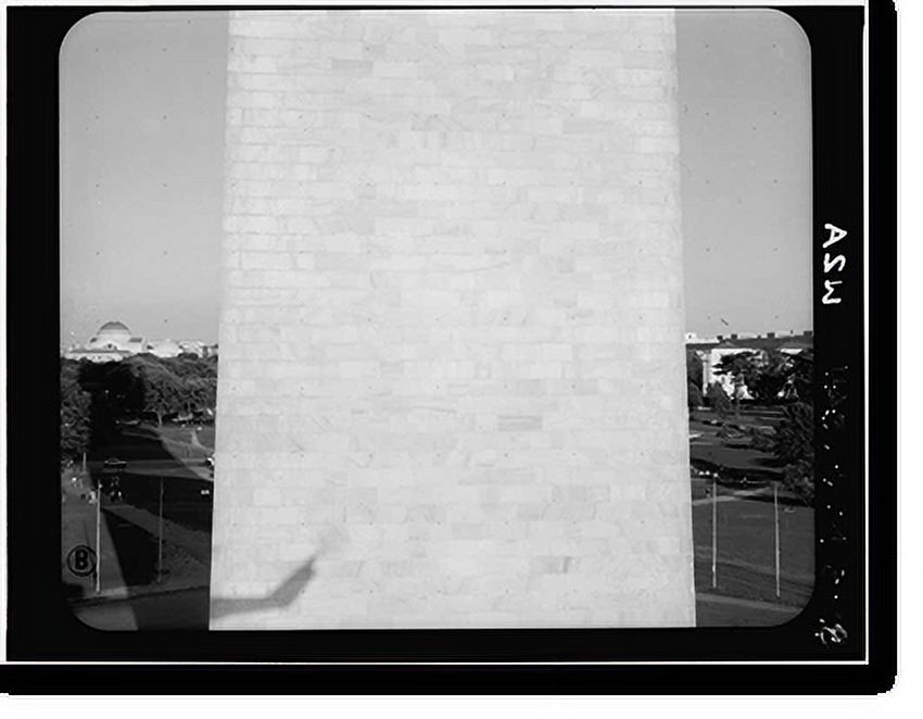 Historic Print, Washington Monument, High ground West of Fifteenth ...