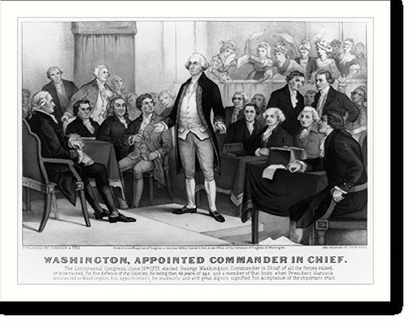 Historic Print, Washington, appointed Commander in Chief, 18" x 24 ...