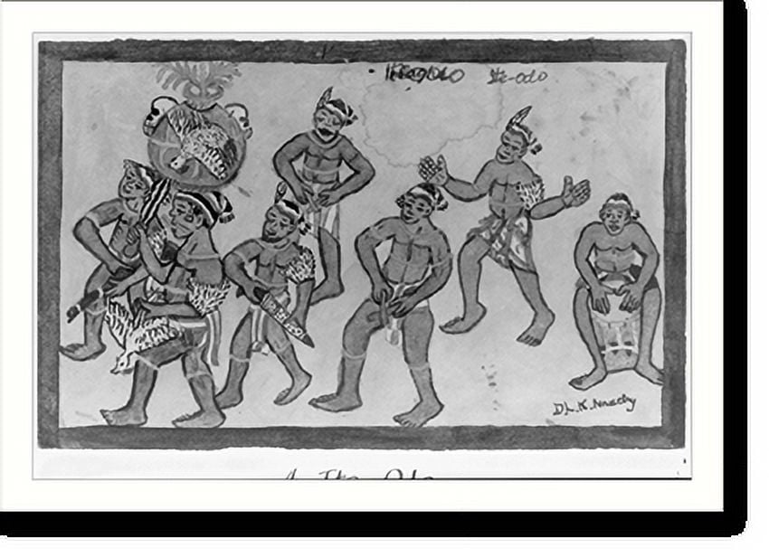 Historic Print, [Watercolor painting by the Nigerian artist D.L.K ...