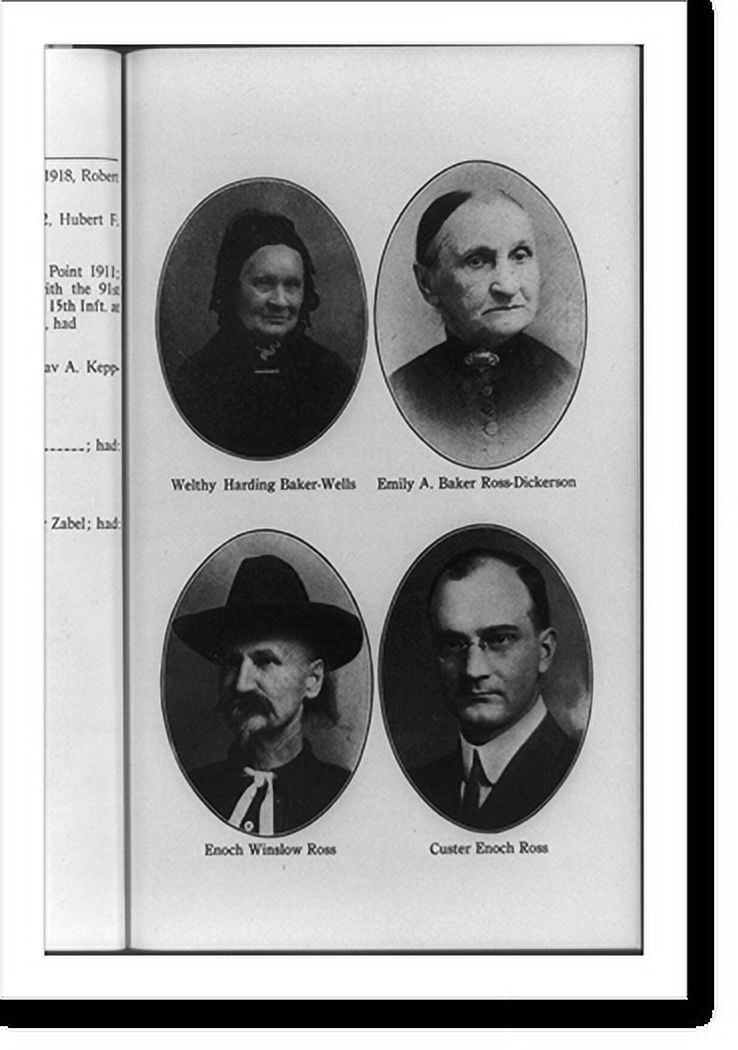 Historic Print, Welthy Harding Baker-Wells, Emily A. Baker Ross ...
