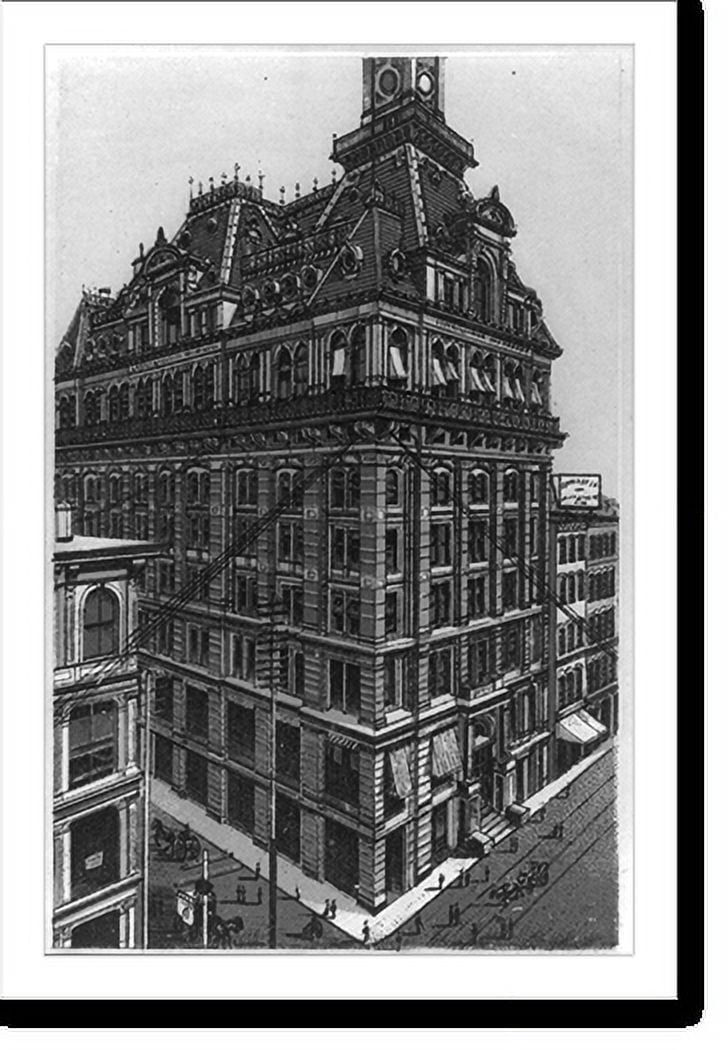 Historic Print, Western Union Telegraph Building, New York City, 16" x ...