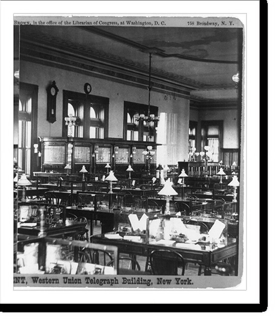 Historic Print, Western Union Telegraph Building, New York. Switch ...