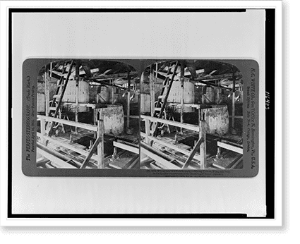 Historic Print, Where Jamaica Rum is made. mixing cistern pump and vats ...