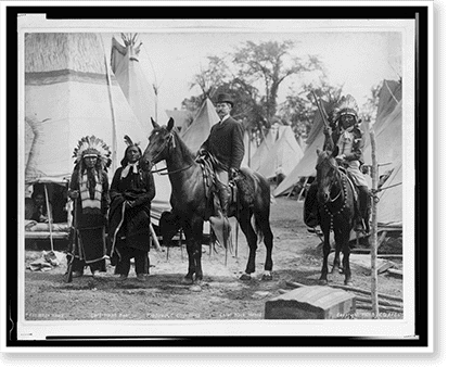 Historic Print, White Hawk, Left Hand Bear, Fredireck C. Cummins, Chief ...