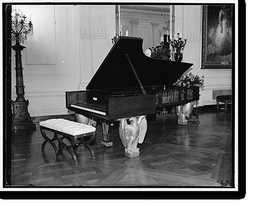 Historic Print, White House gold piano replaced with new instrument ...